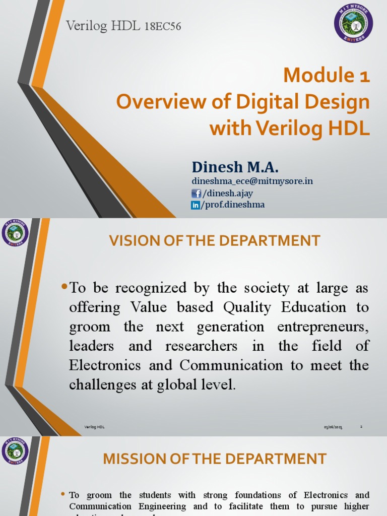 Digital Design Overview with Verilog HDL | PDF | Hardware Description ...