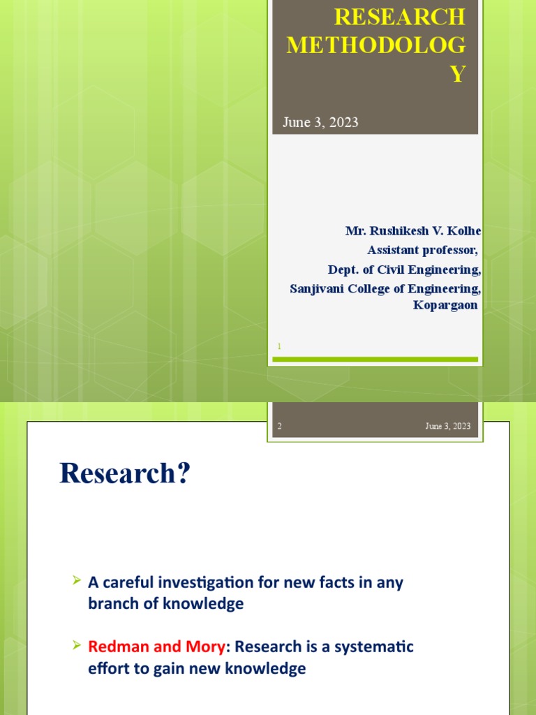 Introduction To Research Methodology Pdf Qualitative Research