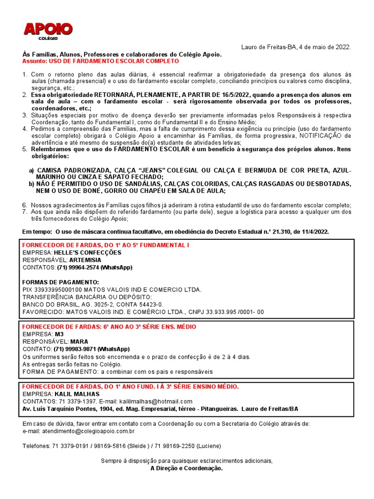 Comunicado 1 | PDF | Faculdade