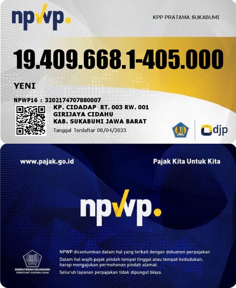 Blangko NPWP | PDF