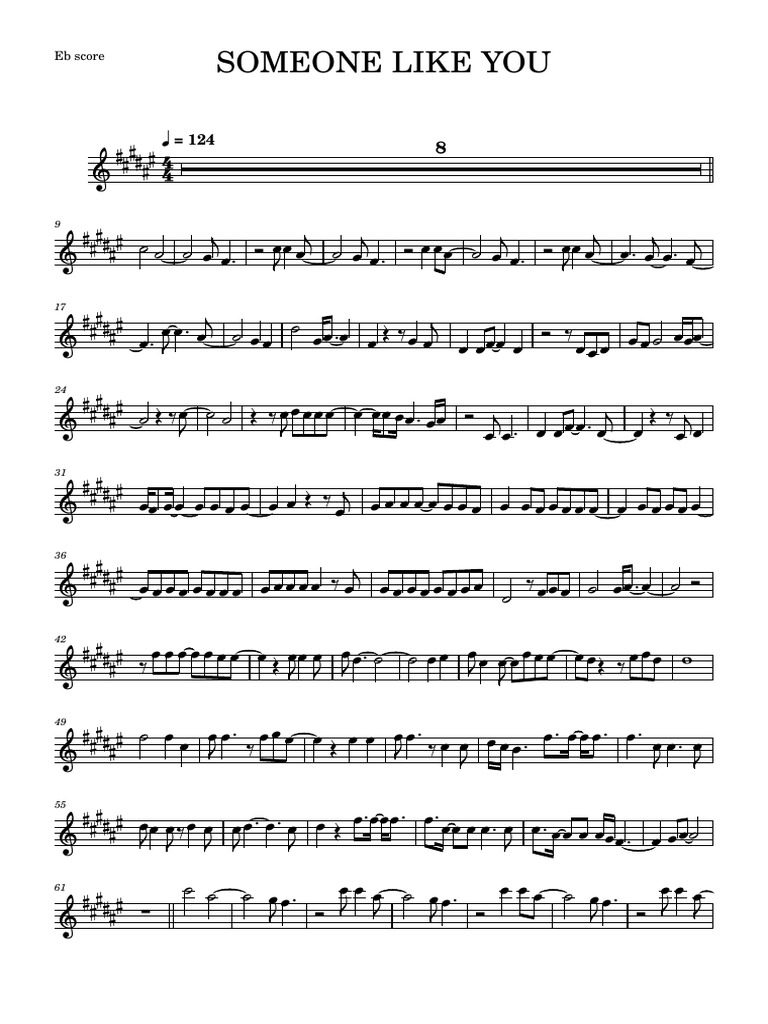 Sheet Music: Someone Like You | PDF