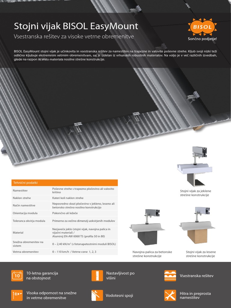 Stojni-Vijak BISOL EasyMount SL | PDF