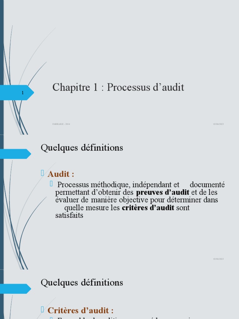 Audit Interne - 1 - Processus D'audit | PDF | Affaires