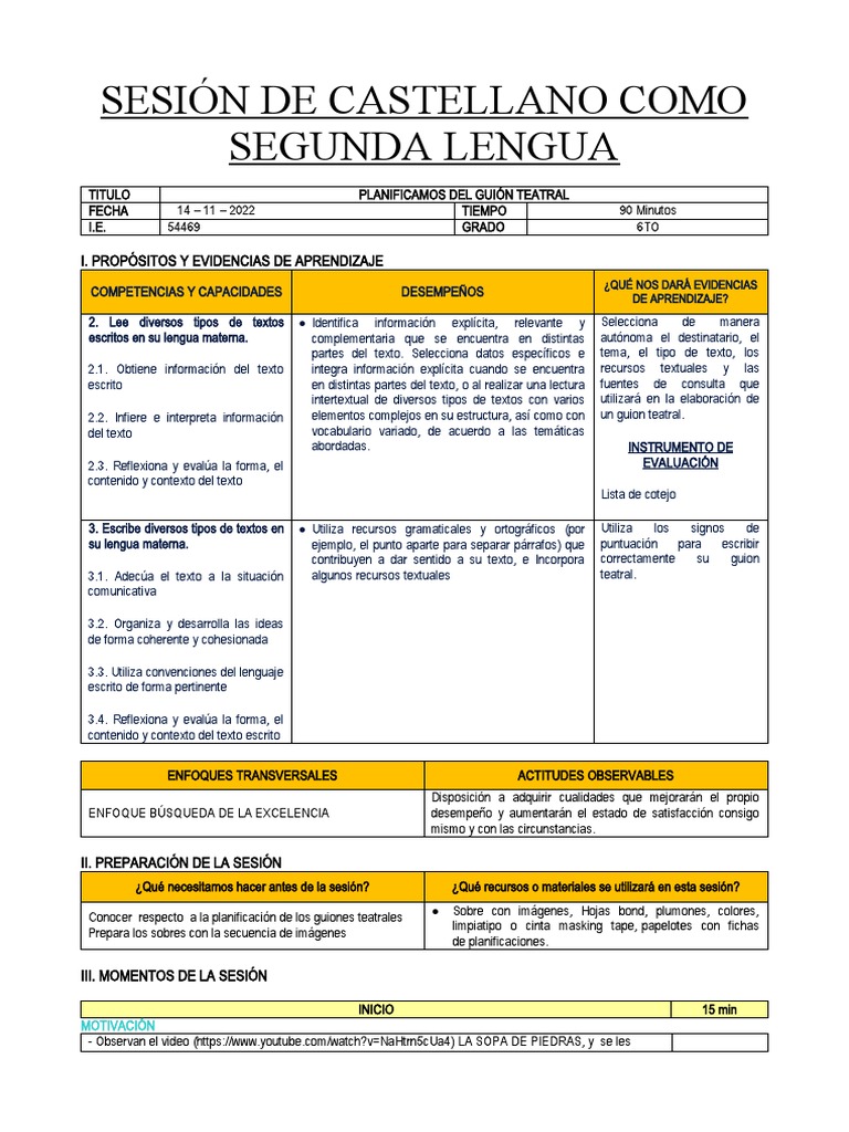 Sesion 1 - C - U9 | PDF | Evaluación | Aprendizaje