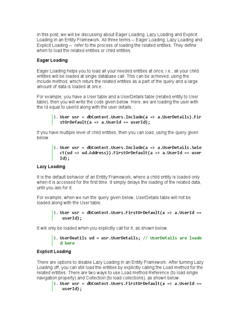 Eager Loading | PDF Eager Loading | PDF