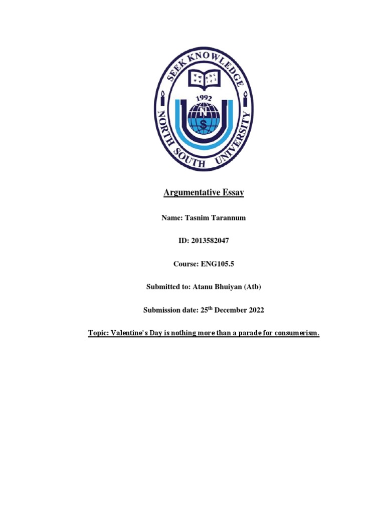Argumentative Essay | PDF Argumentative Essay | PDF