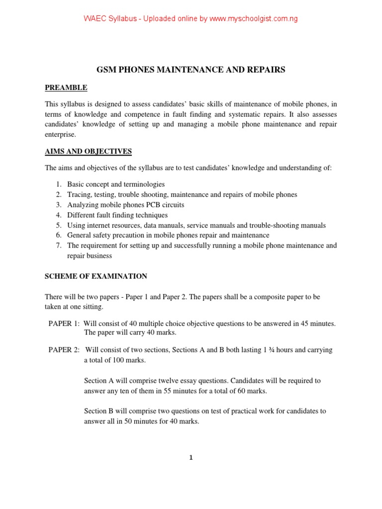 GSM Phones Maintenance and Repairs 1 | PDF | Telephone | Electronics