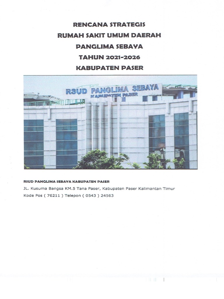 Renstra Rsud Panglima Sebaya | PDF