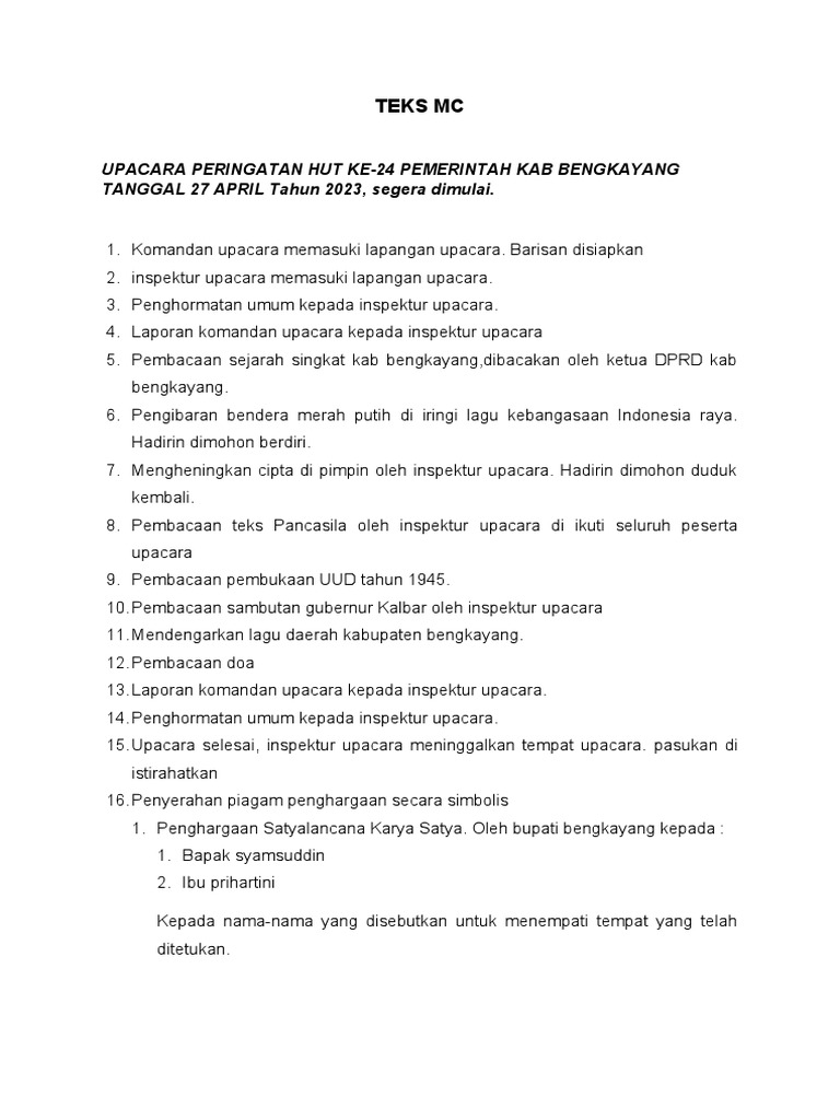 Teks MC | PDF | Agama & Spiritualitas