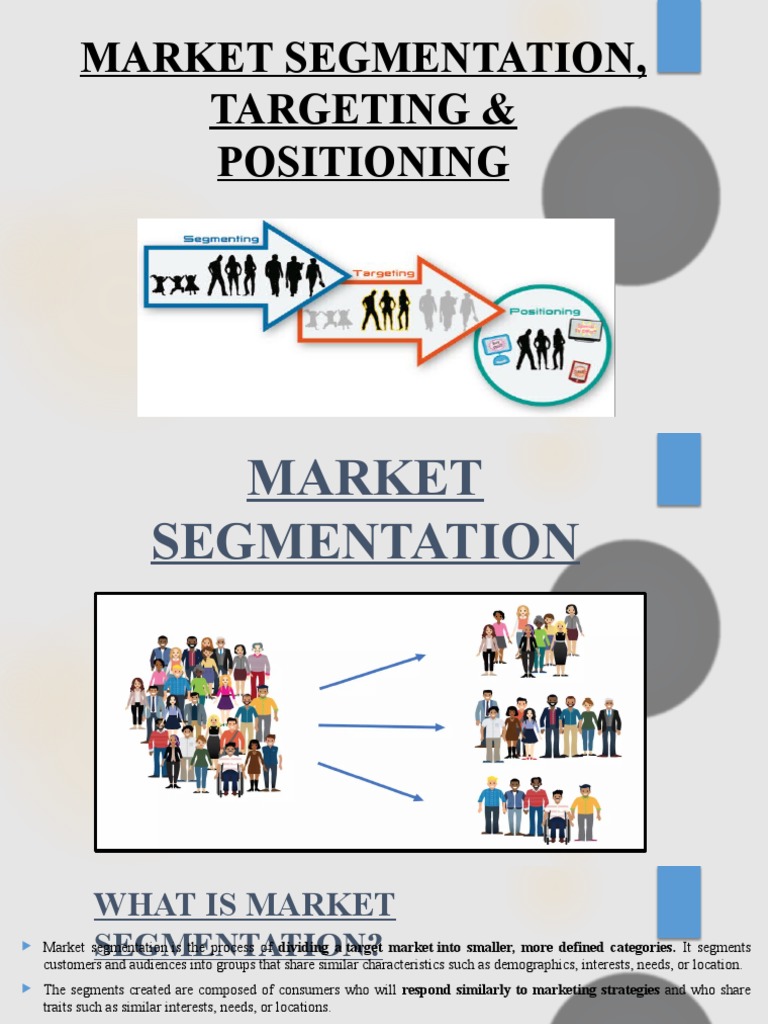 Segmentation Targeting And Positioning Pdf Marketing Market