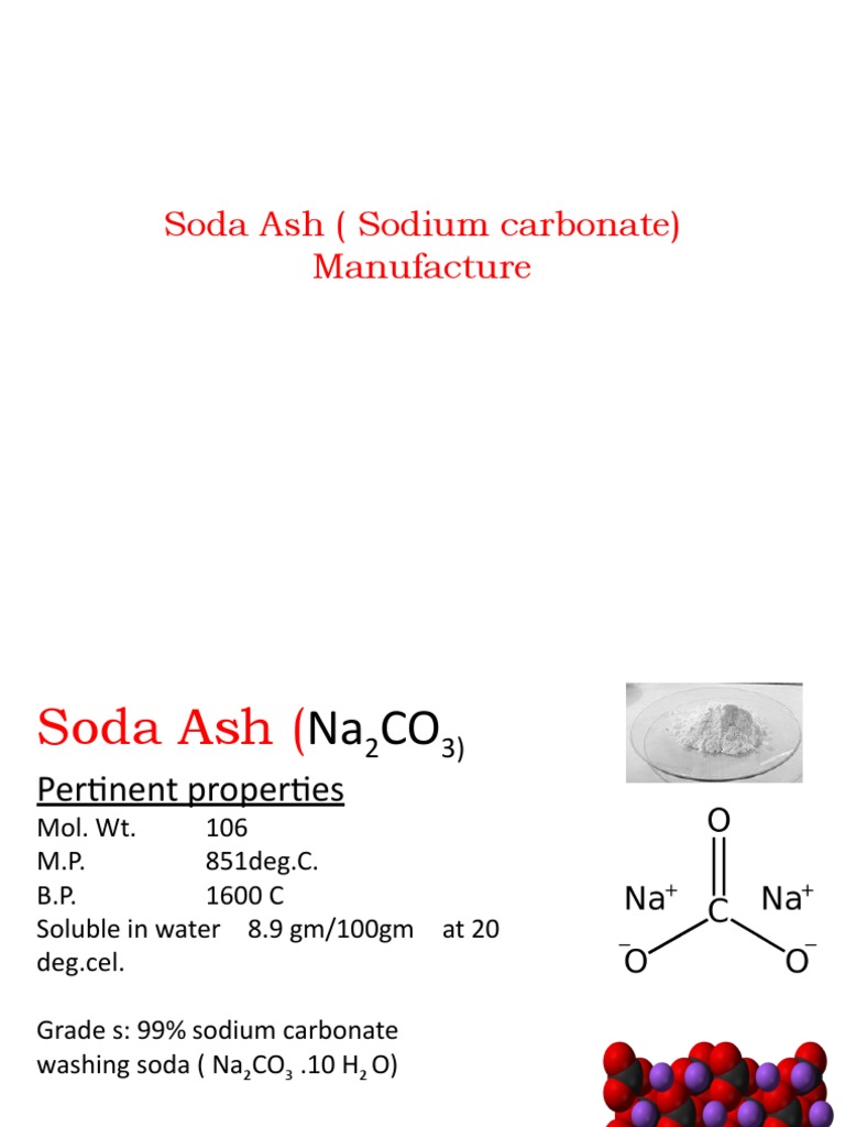 Soda Ash Manufacturing Process | PDF | Sodium Carbonate | Chemical ...