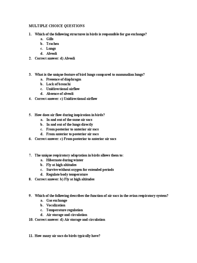 Poultry Science Mcqs. | PDF