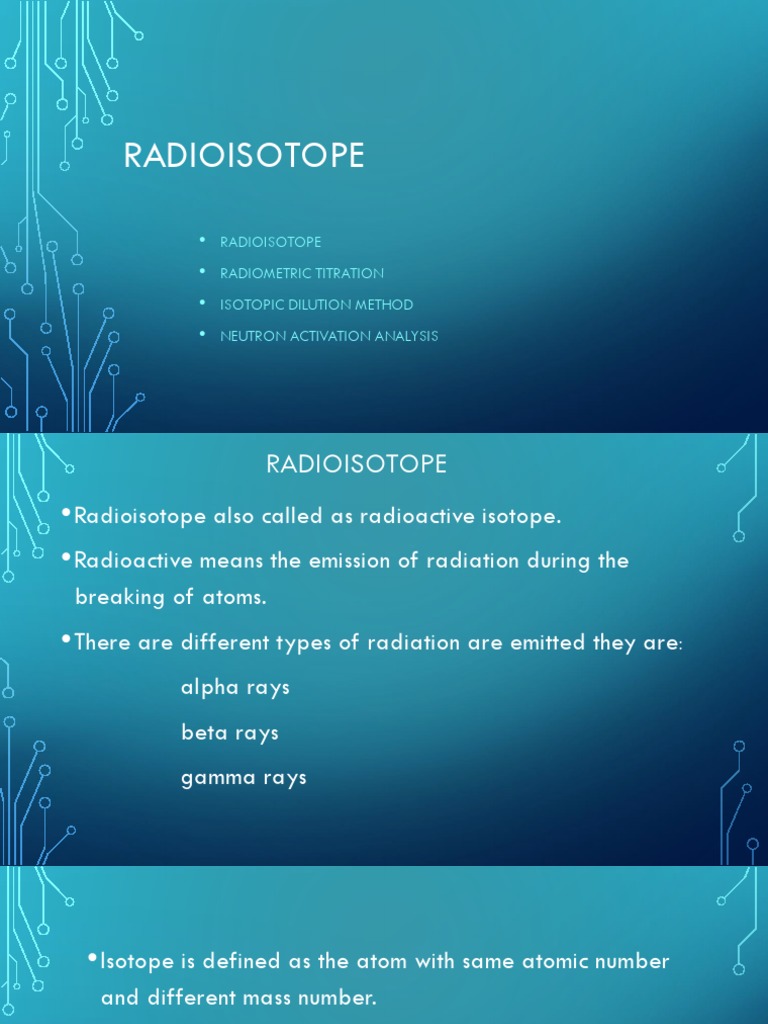 Radioisotope | PDF | Radioactive Decay | Radionuclide