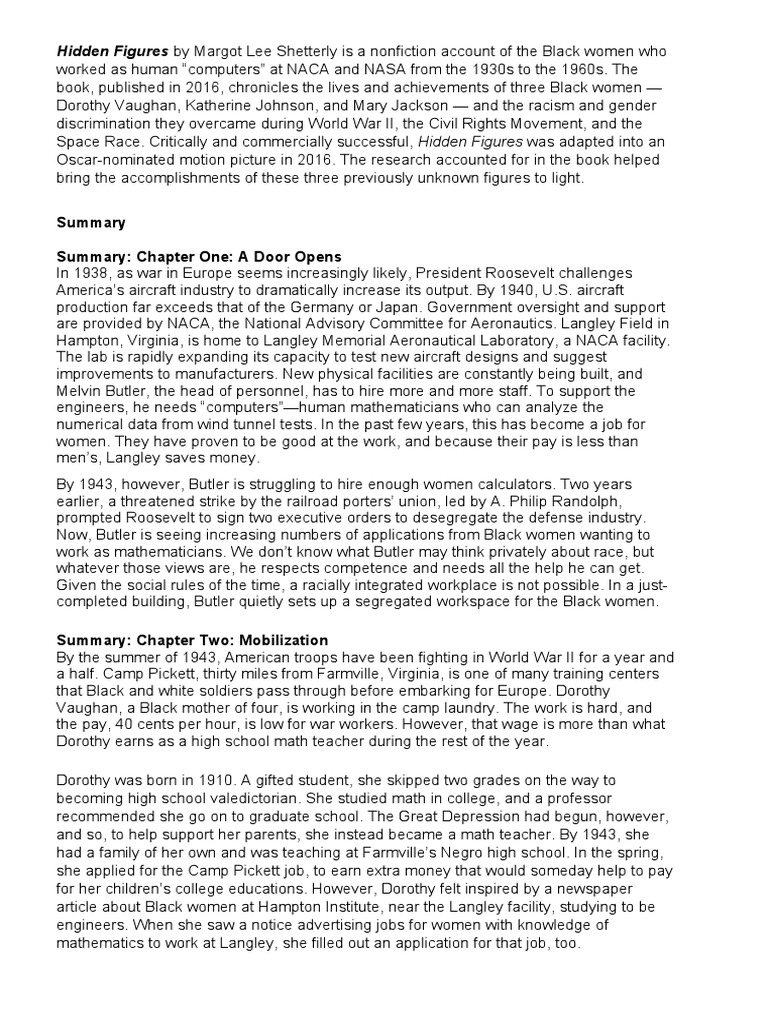 Hidden Figures | PDF | Hidden Figures