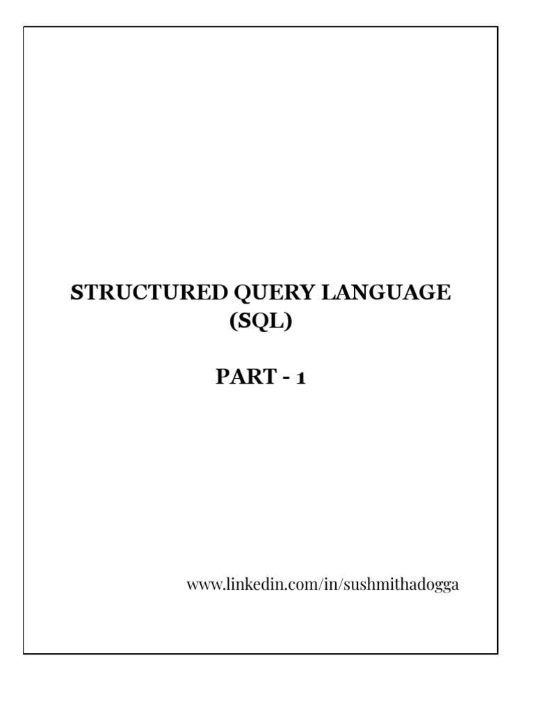 SQL Part1 | PDF | Database Index | Relational Database
