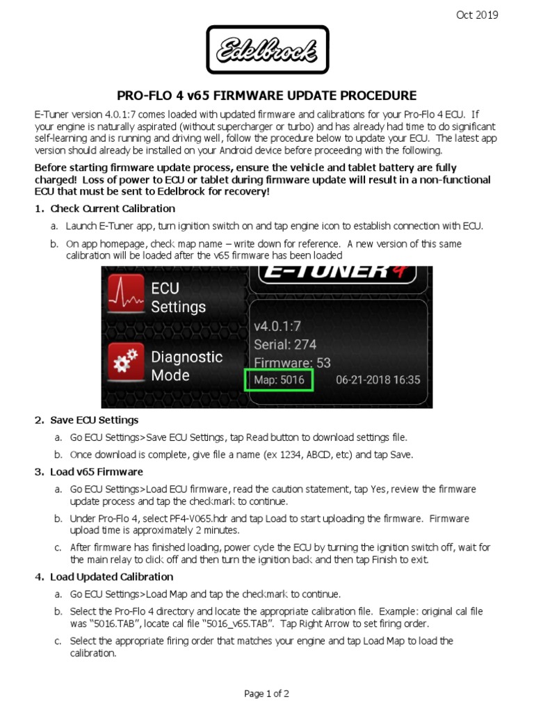 Pro Flo 4 Firmware v65 Update Procedure | PDF | Systems Engineering ...