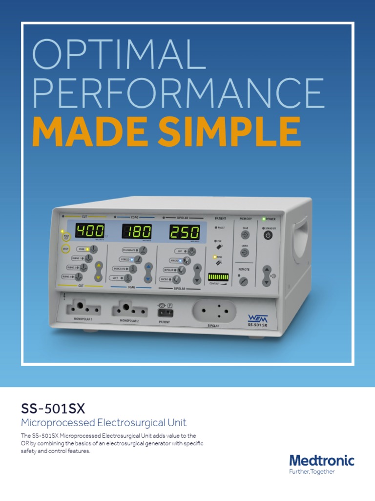Ss 501sx Microprocessed Electrosurgical Unit by Medtronic | PDF | High Voltage Direct Current ...