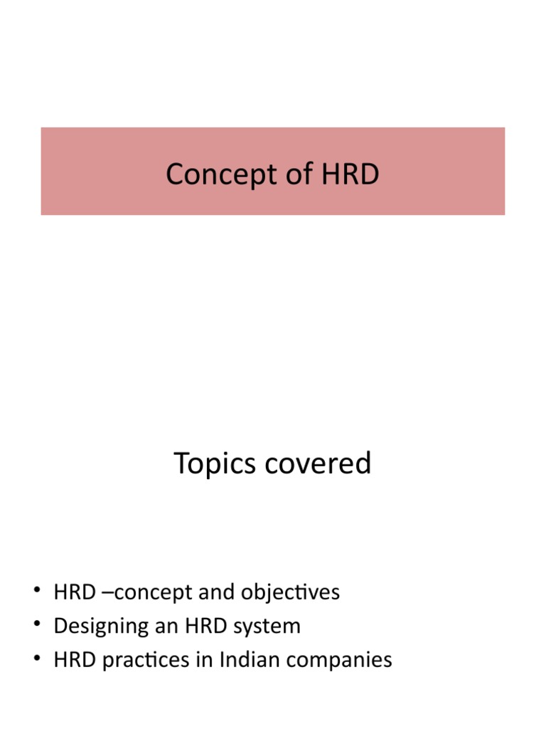 Concept of HRD | PDF