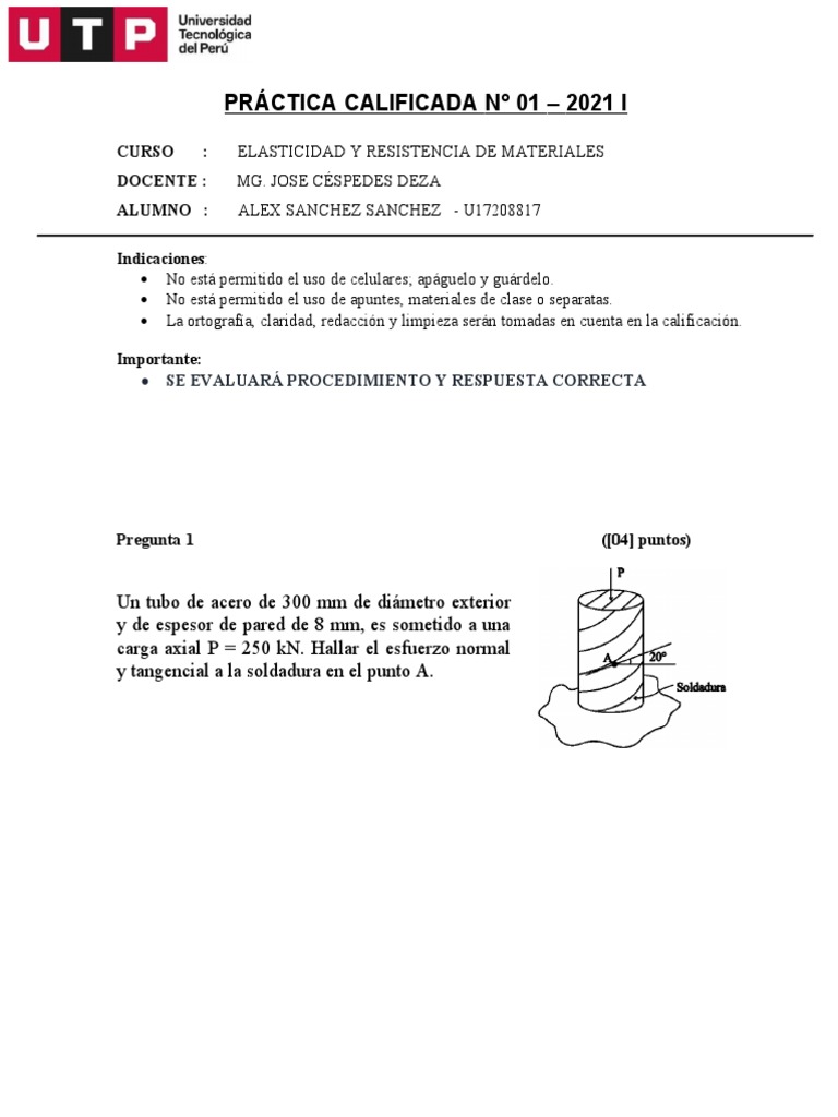 Práctica Calificada I - Erm | PDF