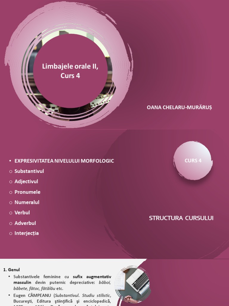 MURARUS, Limbaje Orale (II), Curs 4 | PDF