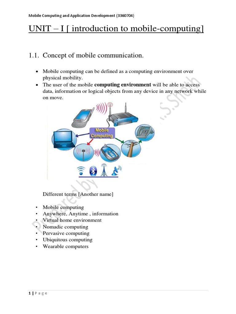 MCADChapter1 Material | PDF | Communications Satellite | Mobile App