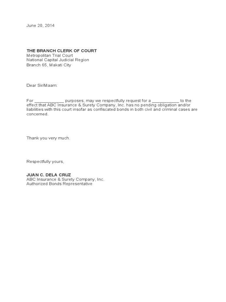 Letter of Request | PDF