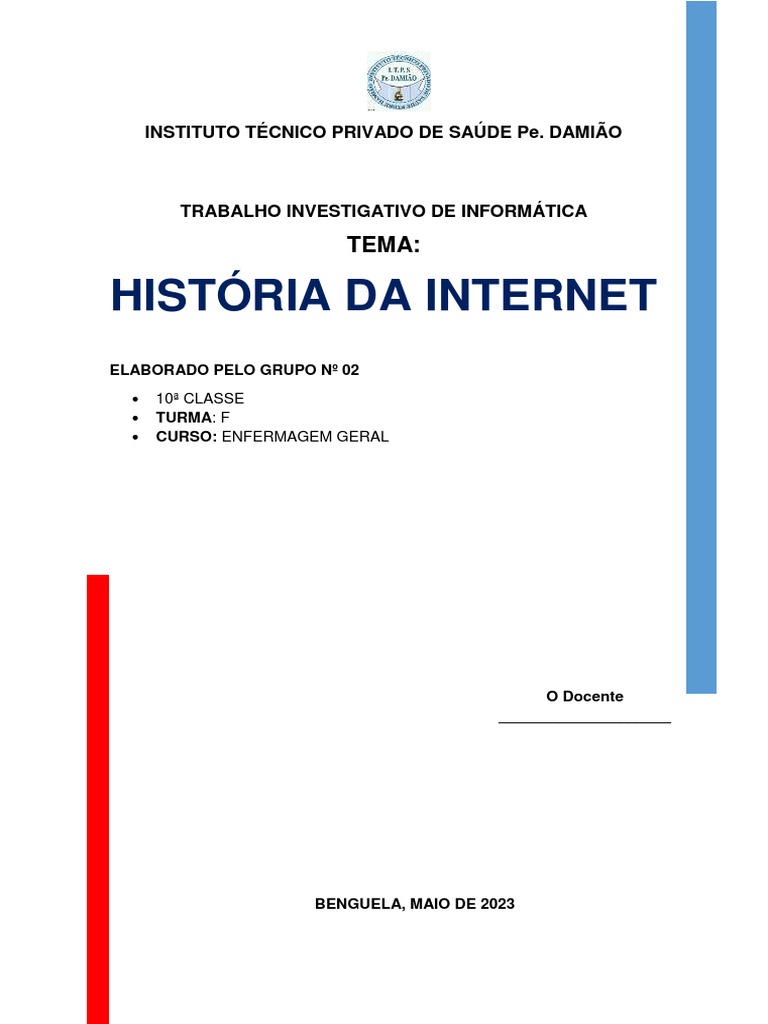 Historia Da Internet | PDF | Rede mundial de computadores | Internet e Web