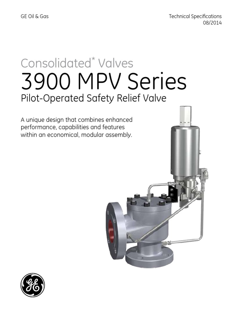3900 Series Pilot Operated Safety Relief Valve Spec Data Gea20255 | PDF ...