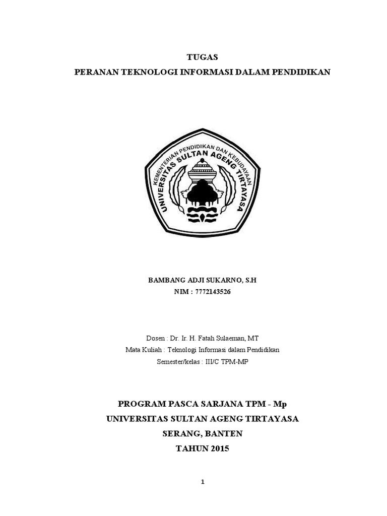 Peranan Teknologi Informasi Dalam Pendidikan | PDF