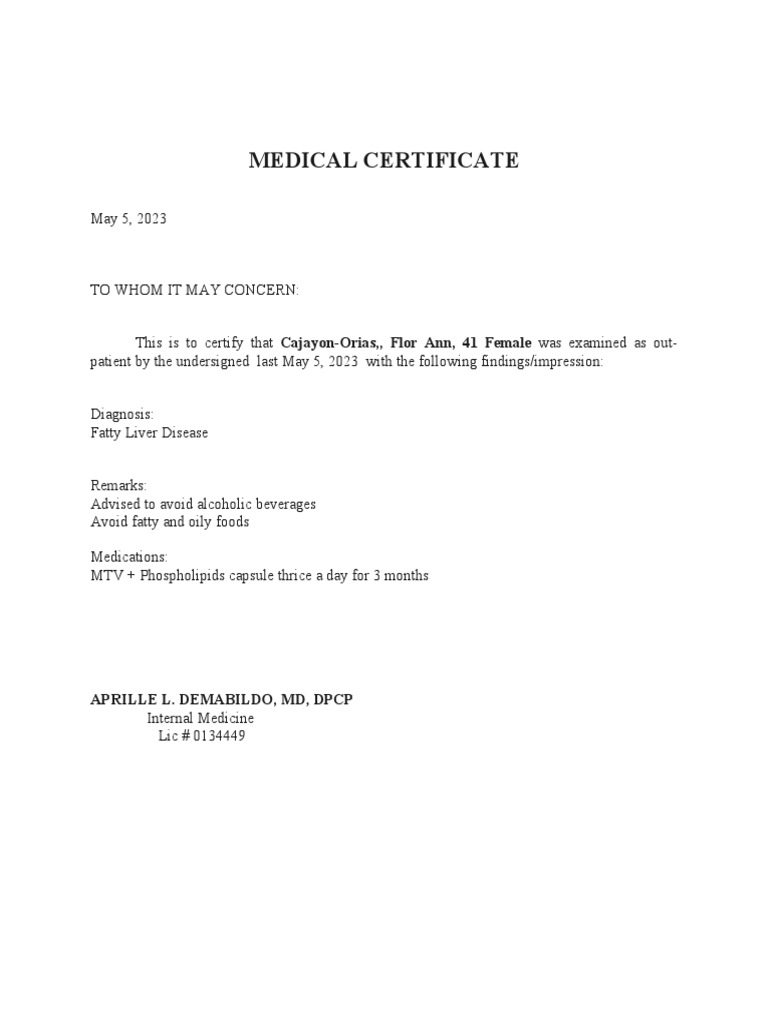 MEDCERT FMT | PDF