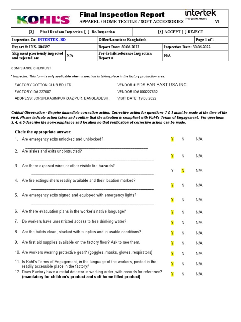 Compliance Checklist | PDF | Personal Protective Equipment | Safety