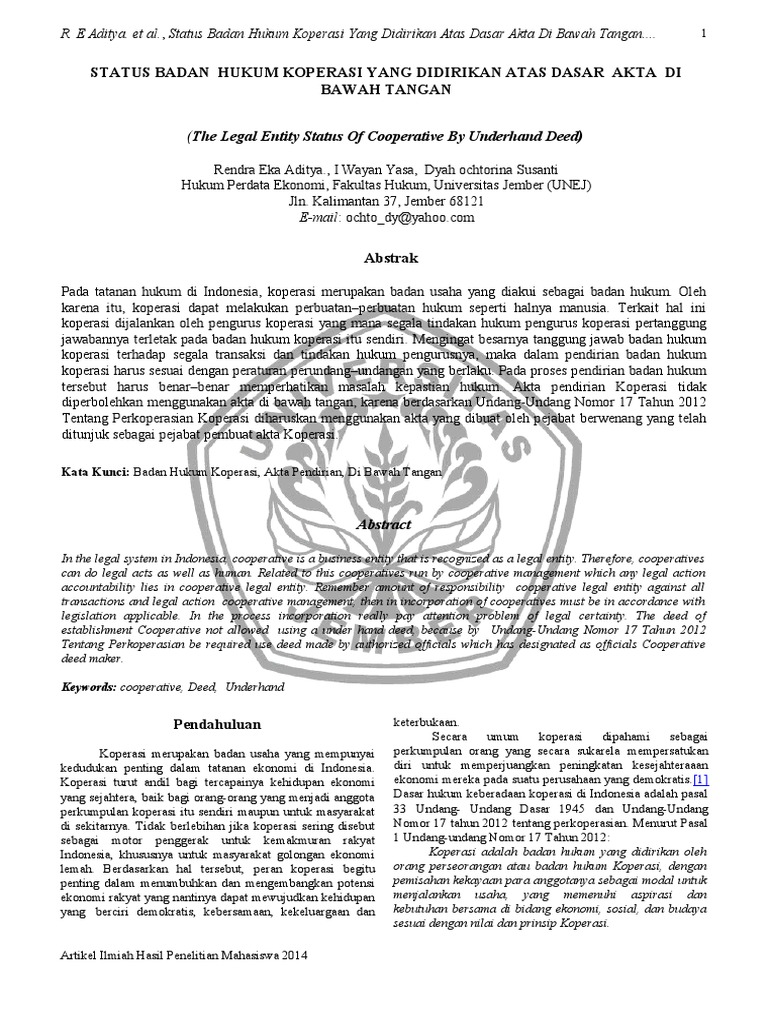 Rendra Eka Aditya | PDF | Ilmu Sosial | Hukum