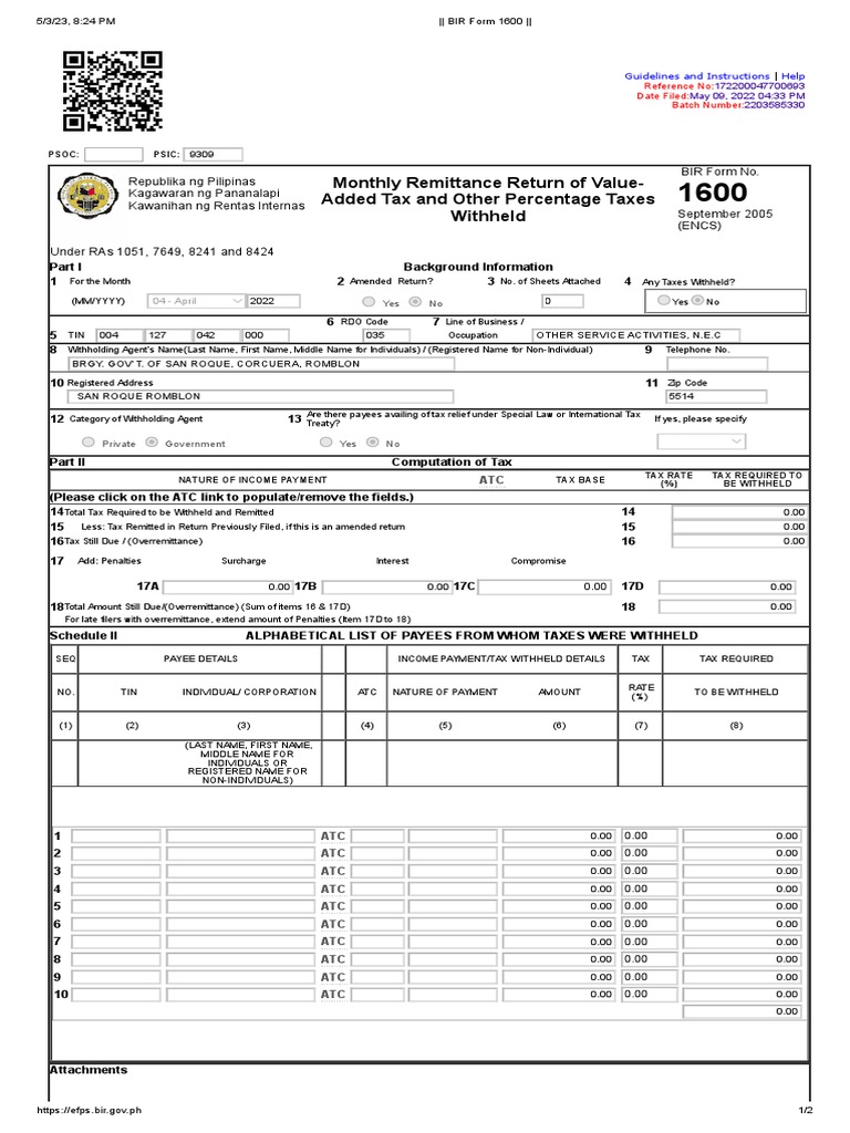 eFPS Home - eFiling and Payment System april | PDF | Services ...