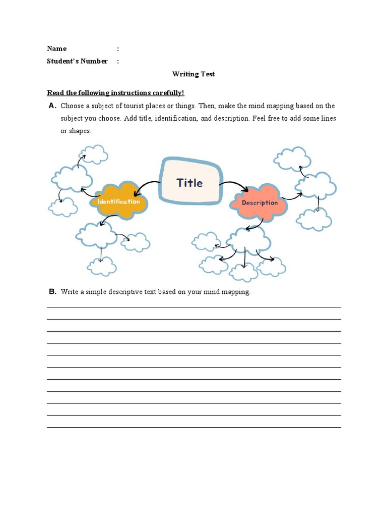 Writing Test: Mind Mapping Guide | PDF