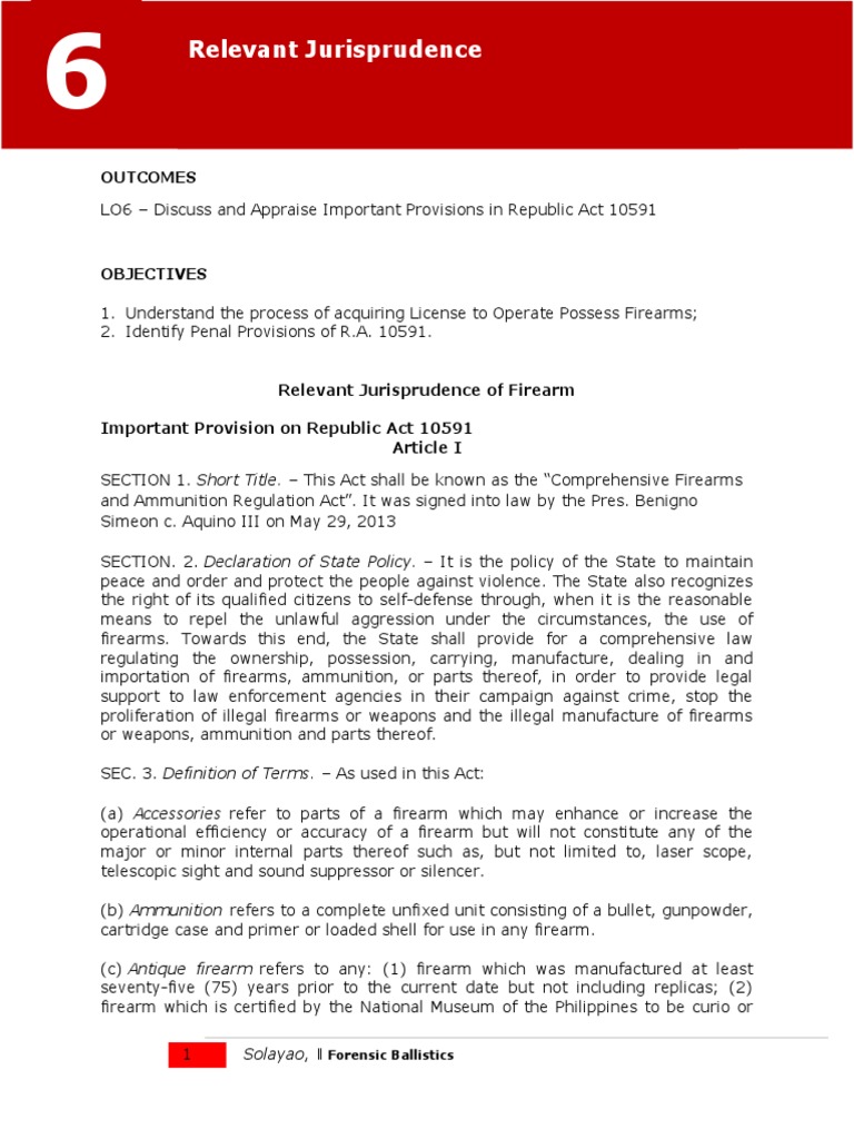 Final Module 6 Ballistics 1 | PDF | Firearms | Gun