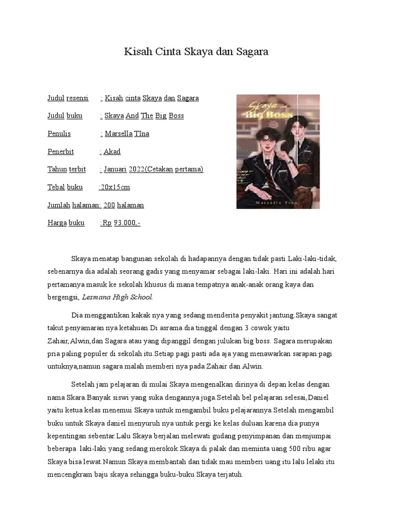 Kisah Romantis Skaya dan Sagara | PDF