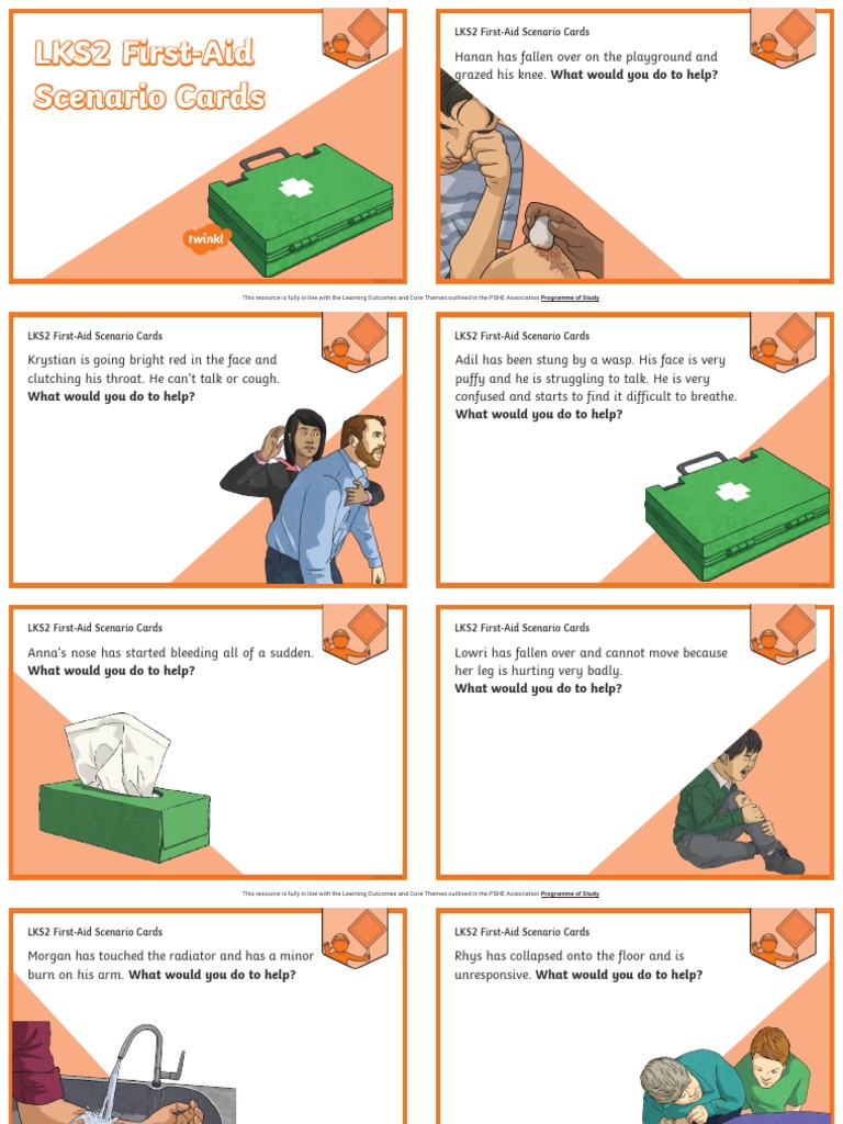 First Aid Scenario Cards | PDF | First Aid | Emergency Medical Services