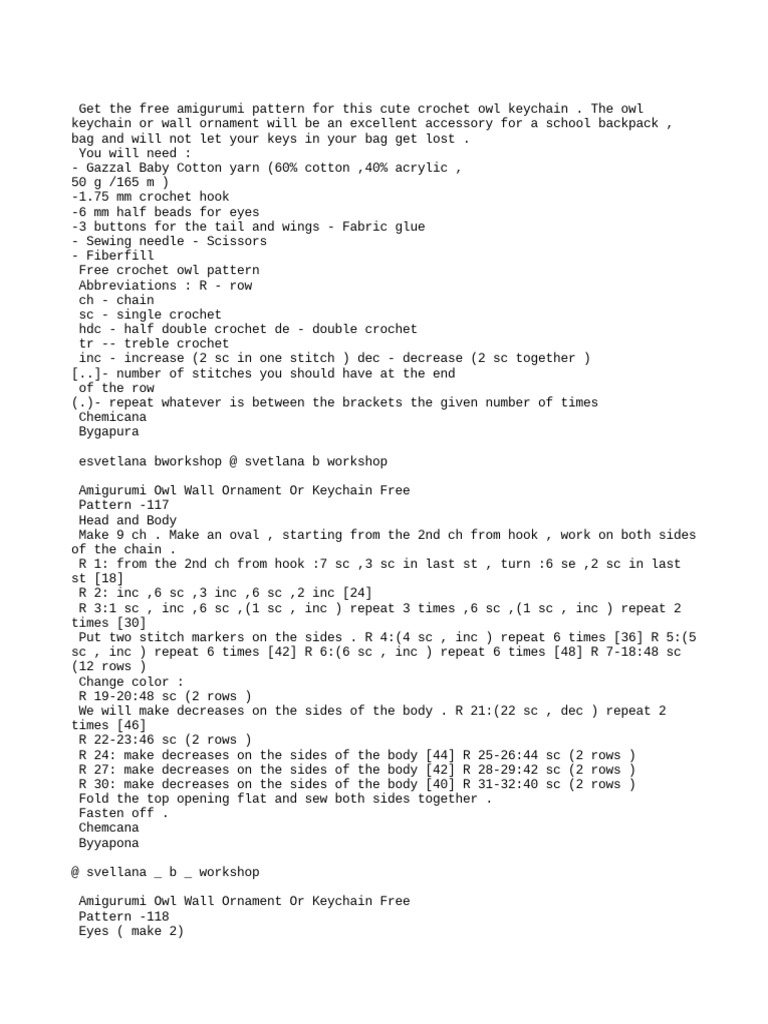 Pattern 2 | PDF | Crochet | Amigurumi