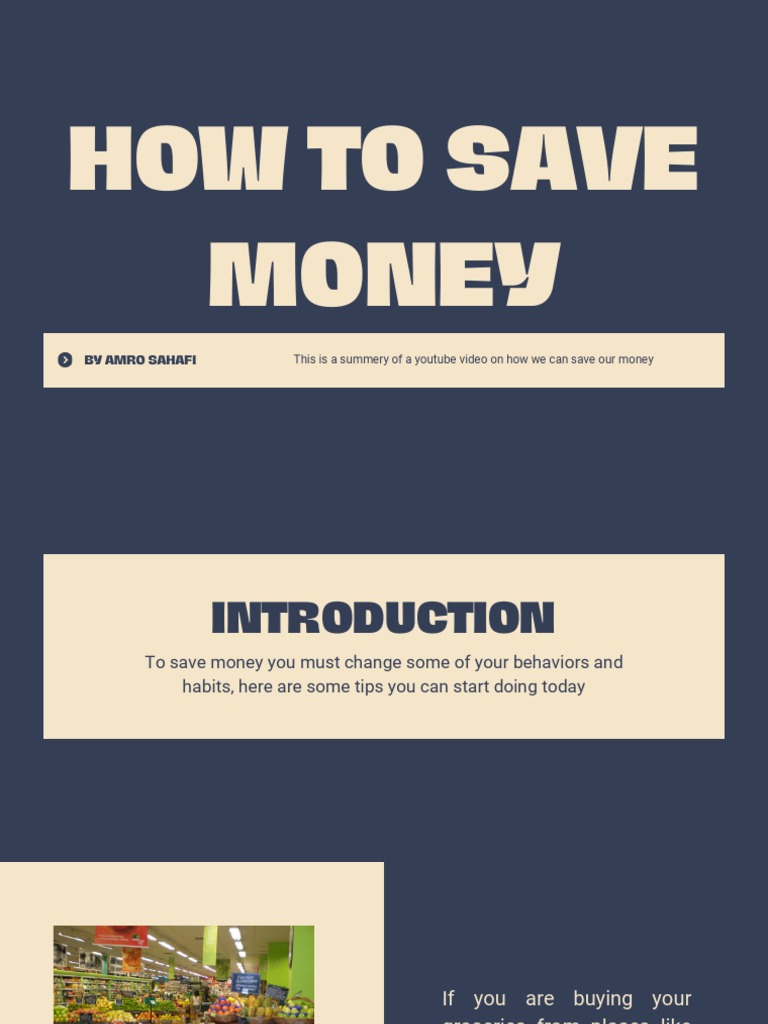 Saving Money | PDF
