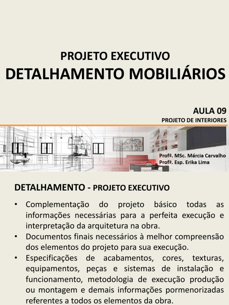 Aula 09 - Detalhamento Mobiliário | PDF