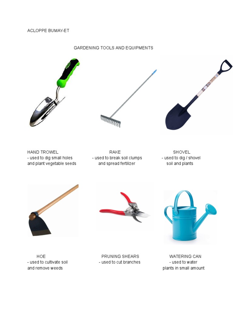Essential Gardening Tools List | PDF