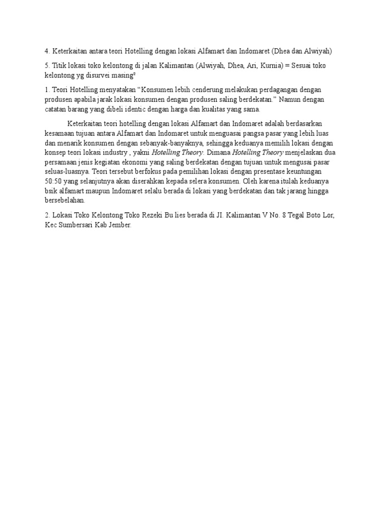 Hotelling Theory | PDF