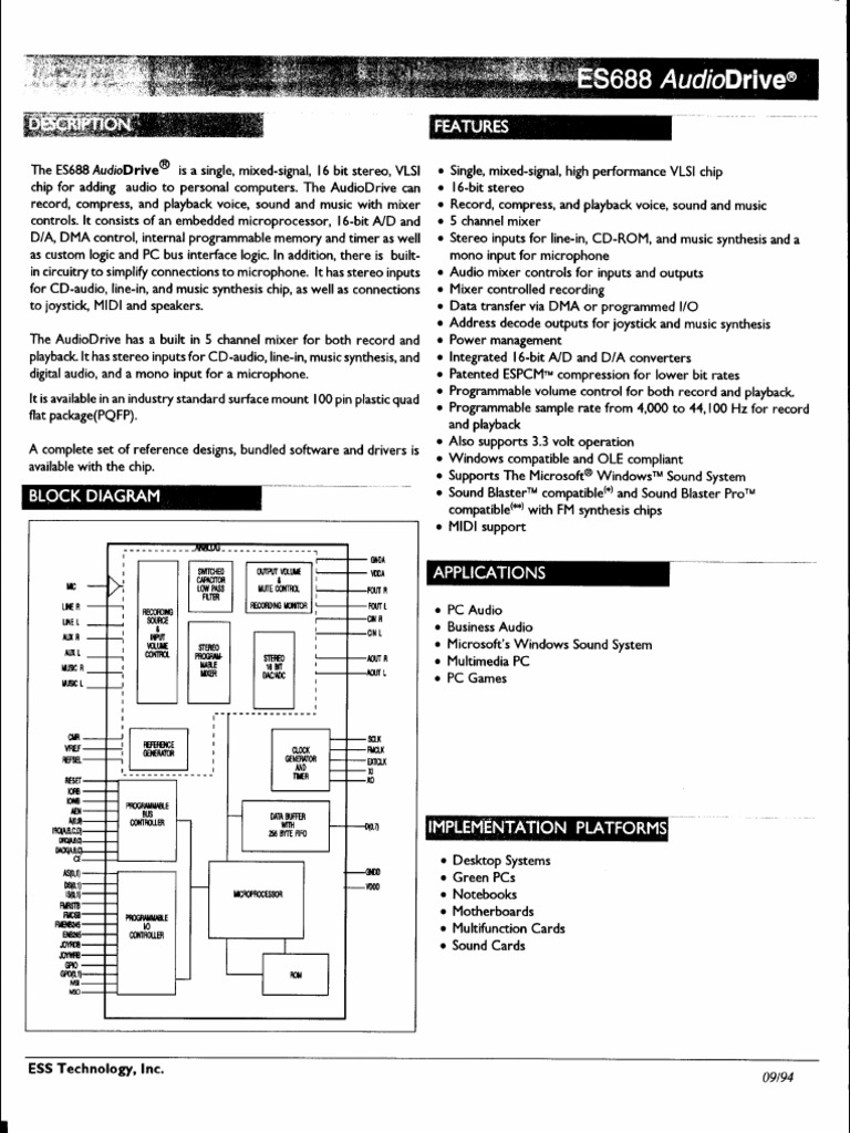 ES688_AudioDrive_ProductBrief | PDF