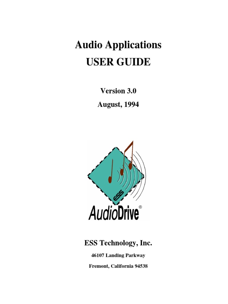 ESS AudioDrive ES688 UserGuide | PDF | Installation (Computer Programs) | Digital Audio
