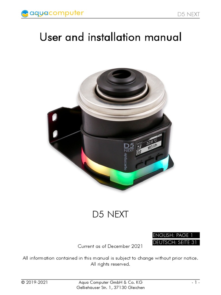 D5 NEXT English | PDF | Usb | Electrical Connector