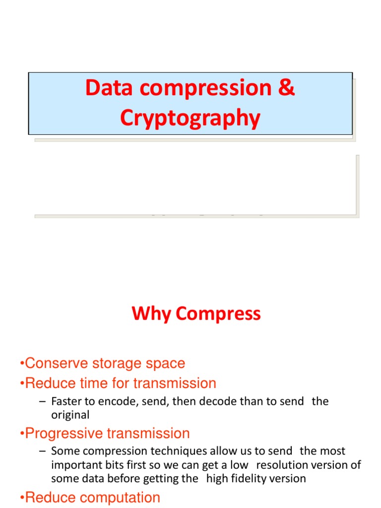 Unit5 - Data Compression and Cryptography | PDF | Data Compression | Public Key Cryptography