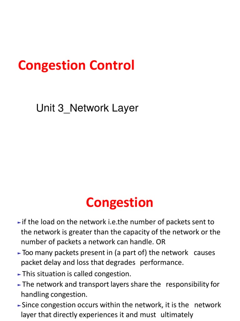 Unit3 Congestion Control | PDF | Network Congestion | Computer Network