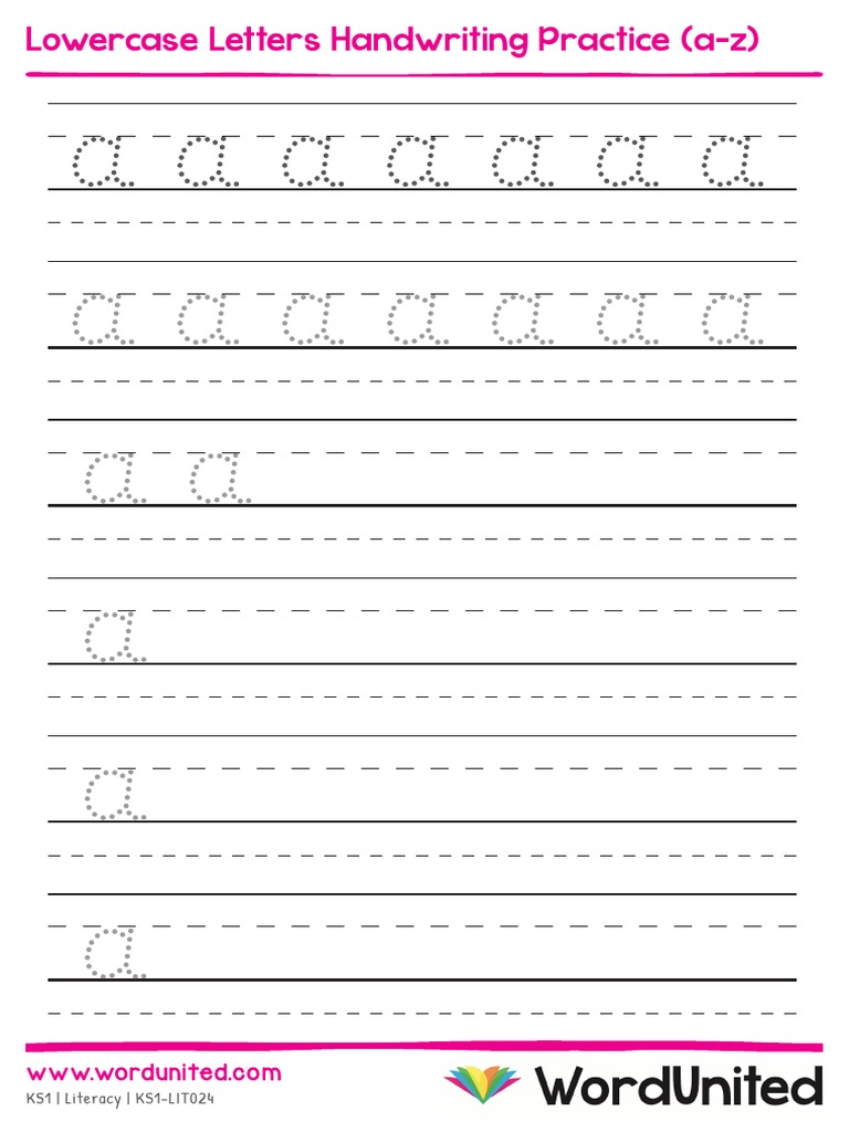 Lowercase Letters Handwriting Practice | PDF | Semiotics | Orthography