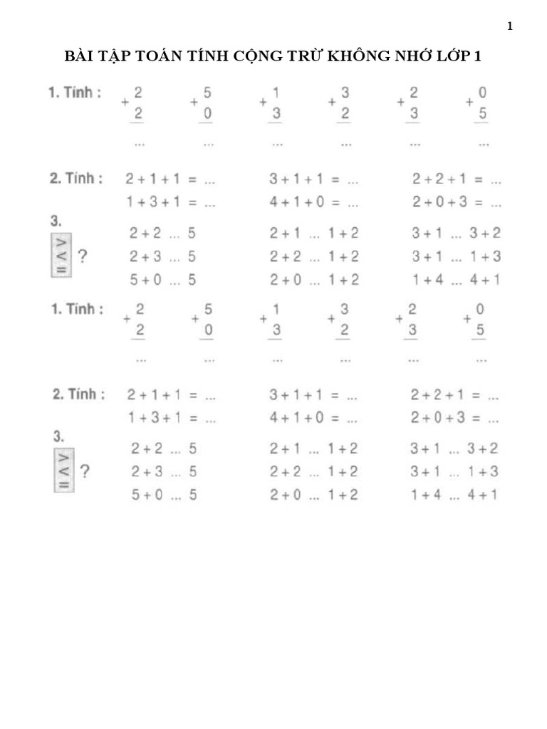 Math - Simple Grade 1 - Vietnamese | PDF