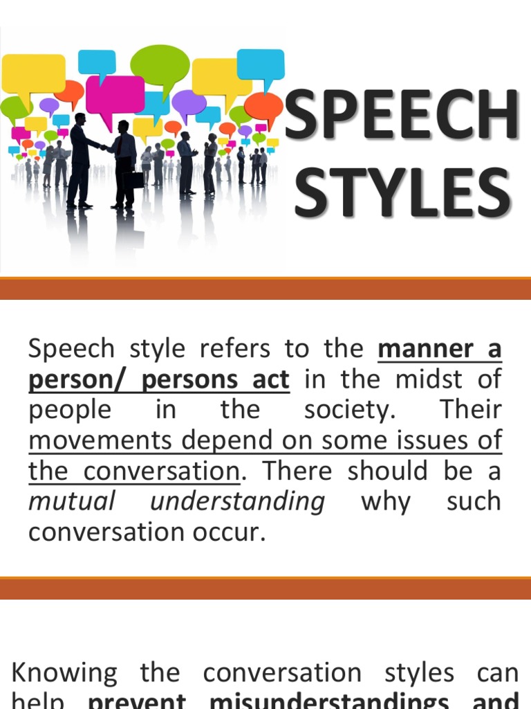 W10 Types of Speech Styles | PDF